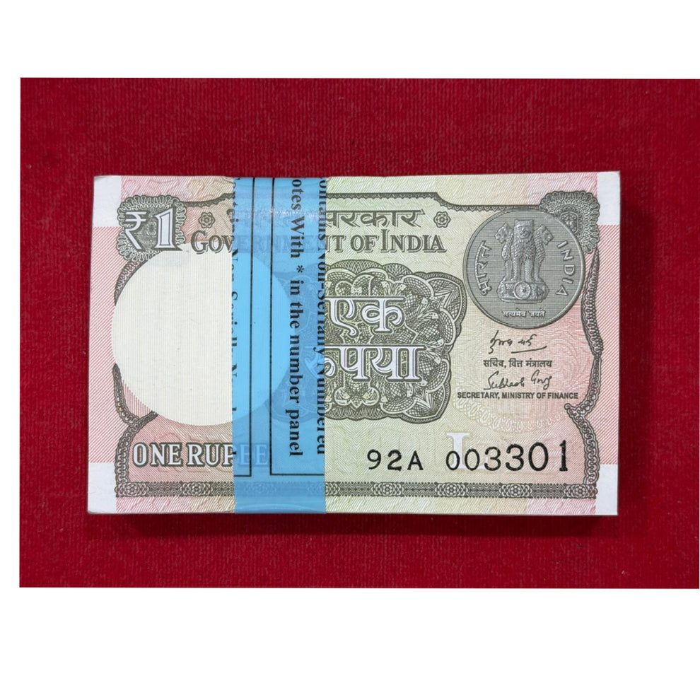 Re 1 Serial Packet 003301 - 100 Consecutive Notes
