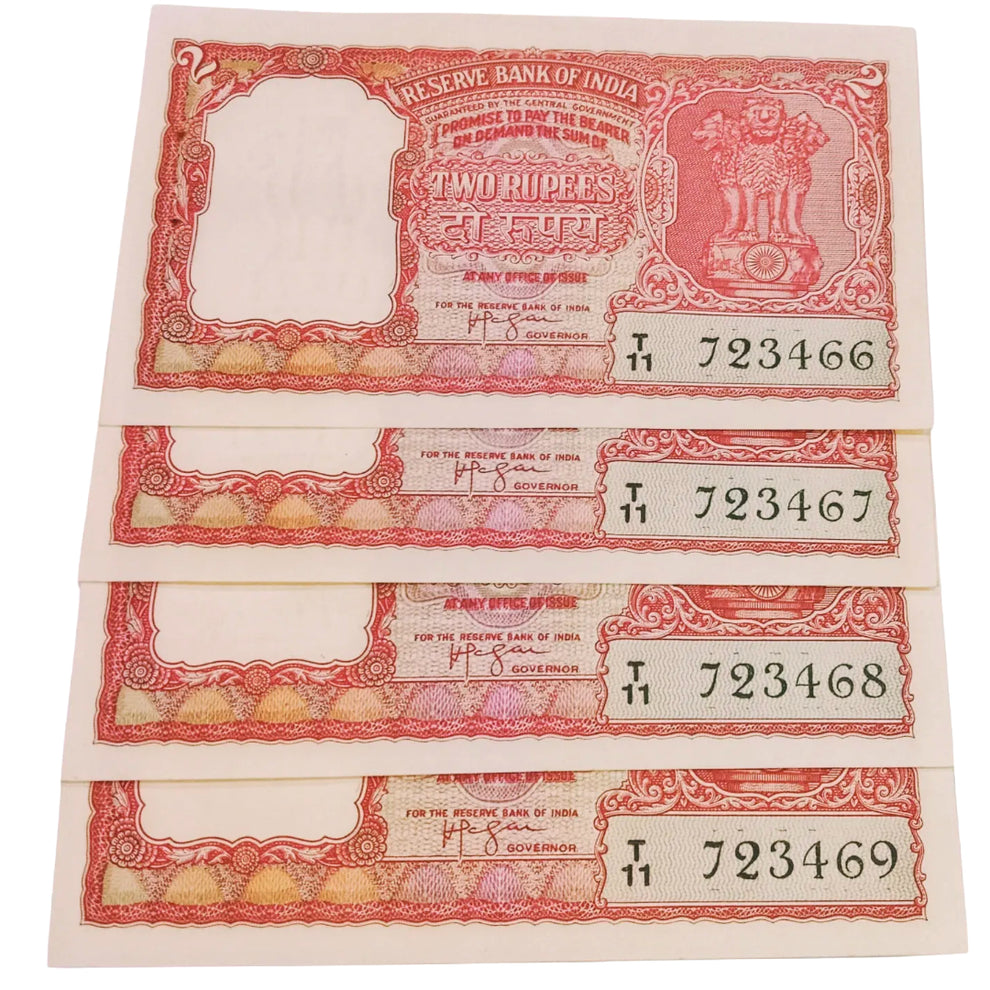 Rs 2 half Tiger HVR Iyengar notes (semi ladder no) each note price is