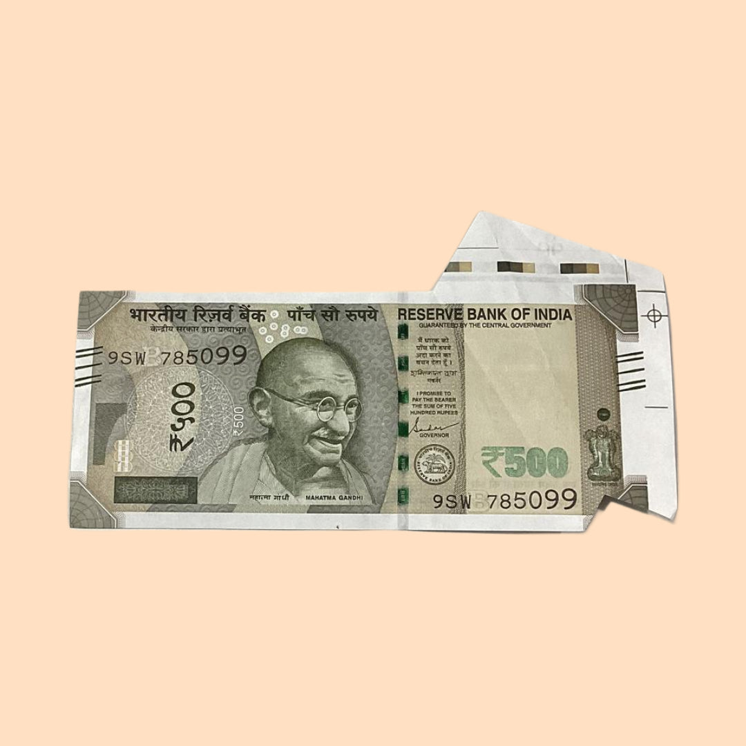 Rs 500 Note Serial 785099 Extra Paper error Rare Collectible